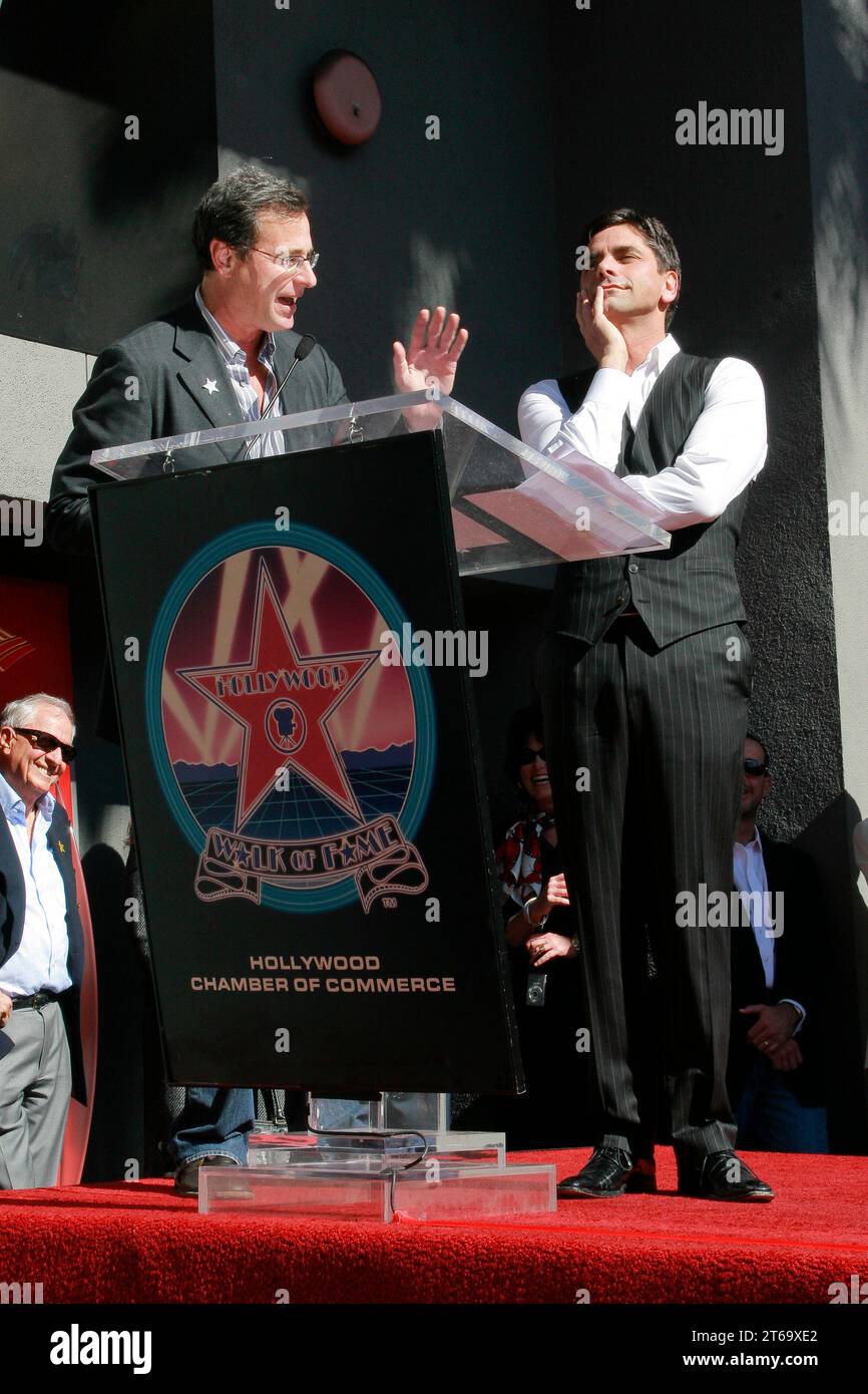 John Stamos and Bob Saget at the Hollywood Chamber of Commerce ceremony ...
