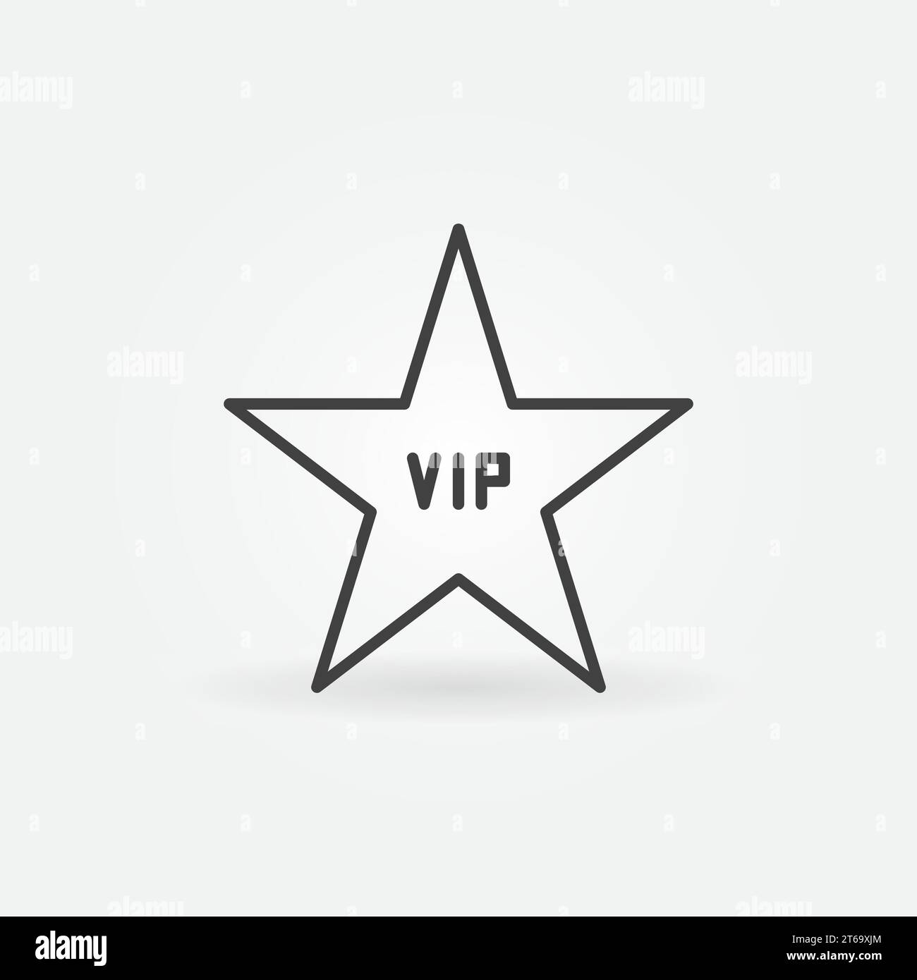 VIP Star vector concept icon or symbol in thin line style Stock Vector ...