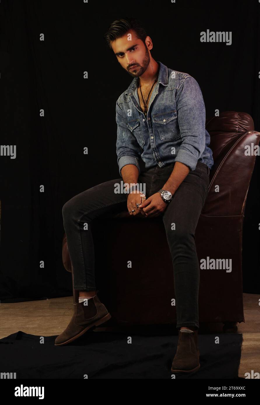 Confident model poses on hi-res stock photography and images - Alamy