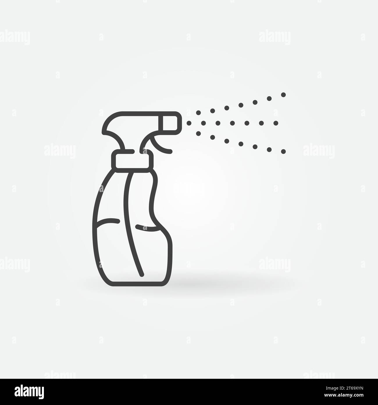 Window and Glass Cleaner outline vector concept minimal icon or design ...