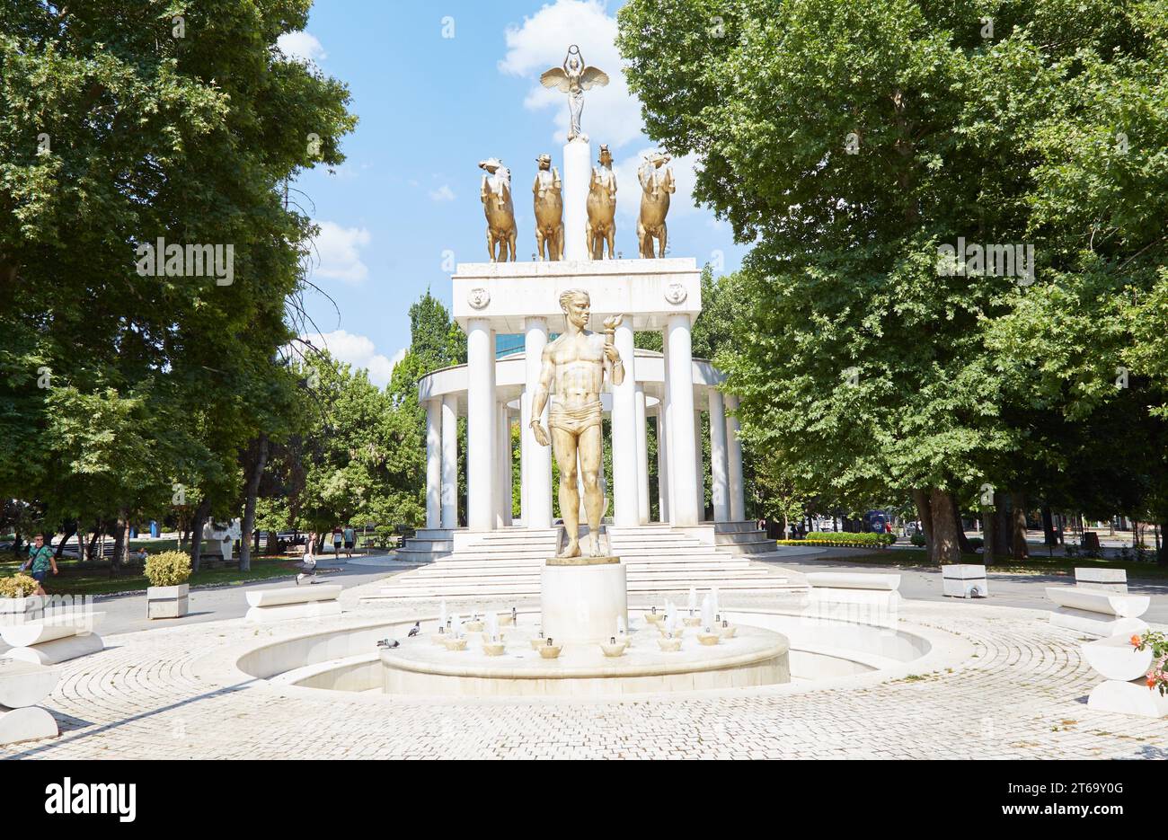 The buildings and monuments of Skopje, the capital of North Macedonia ...