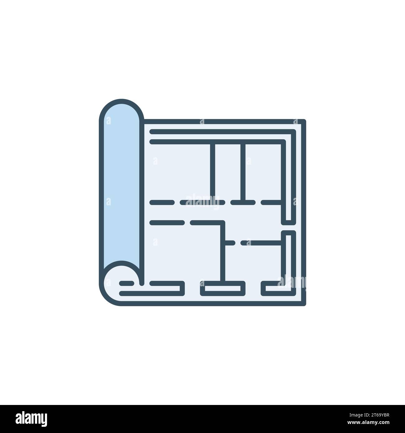 Blueprint or House Plan vector concept Architecture blue icon or sign ...