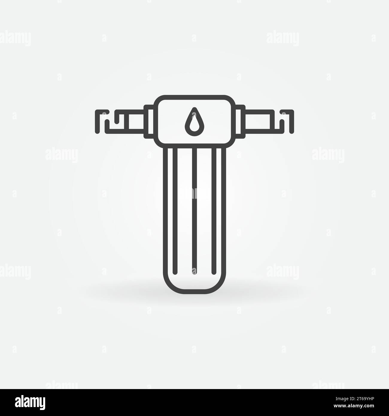 Main Water Filter vector concept icon or symbol in outline style Stock ...