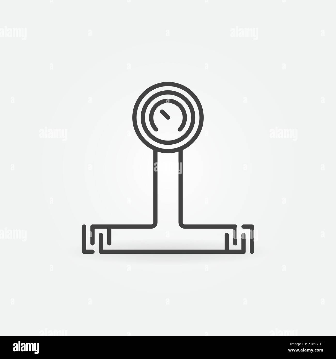 Pipe with Pressure Gauge vector concept linear icon or symbol Stock ...