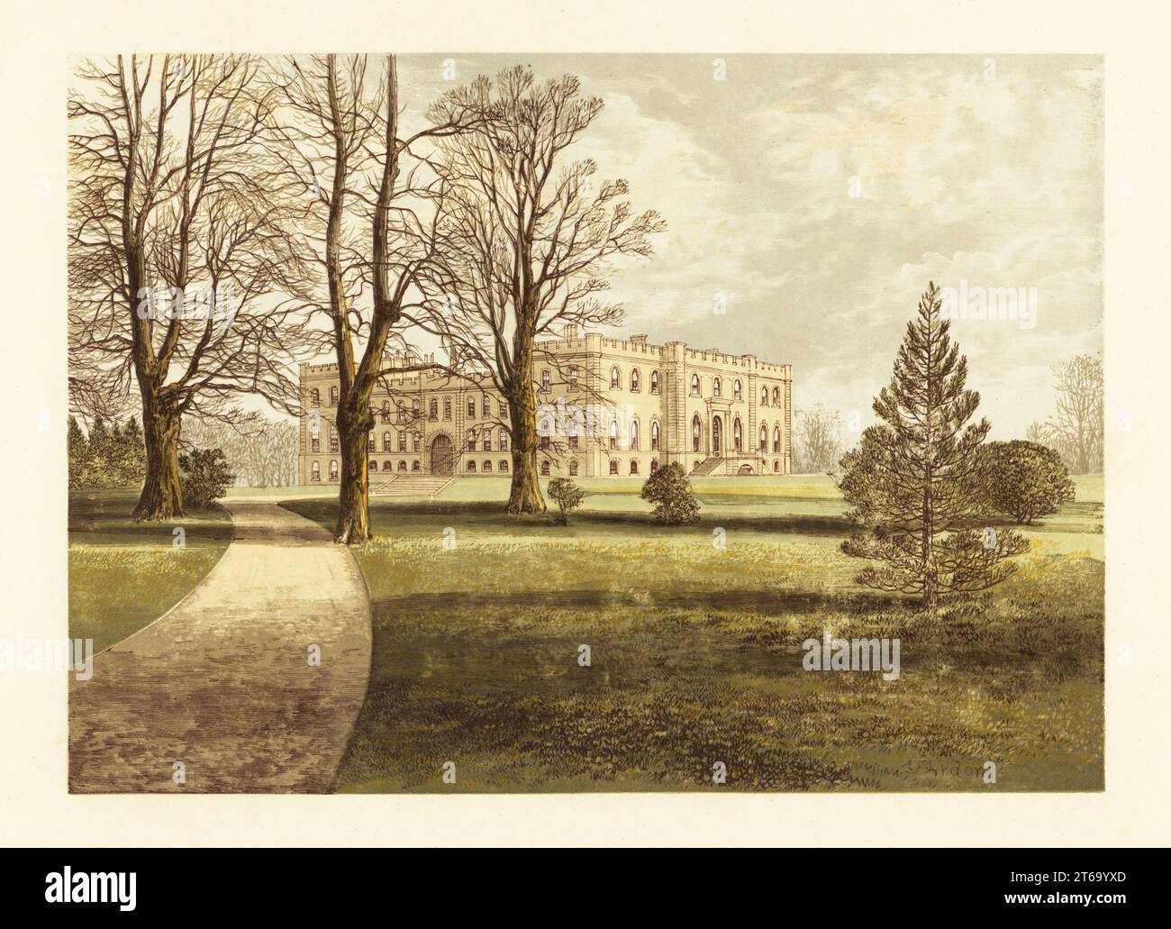 Kimbolton Castle, Huntingdonshire, England. 12th century castle rebuilt ...