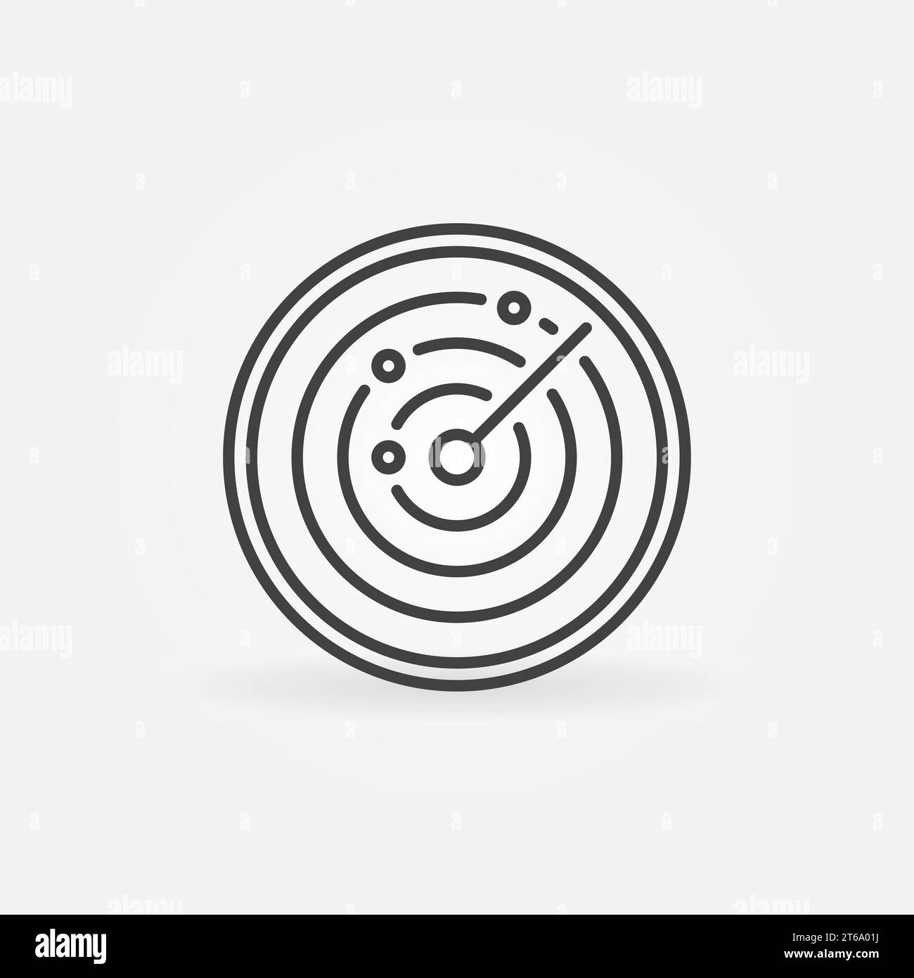 Military Radar outline vector concept round icon or design element ...