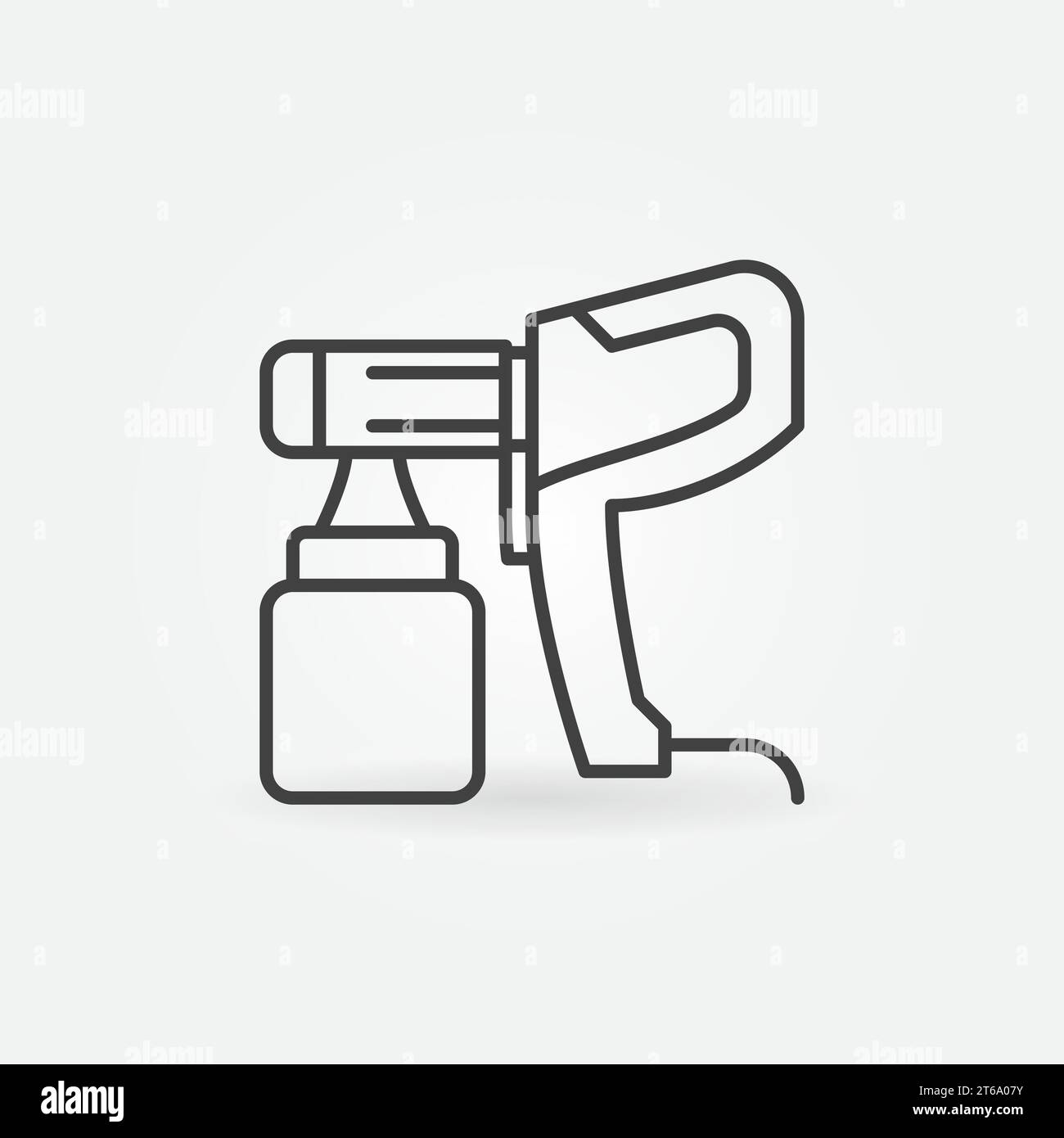 Vector Electric Paint Sprayer concept icon or sign in outline style ...