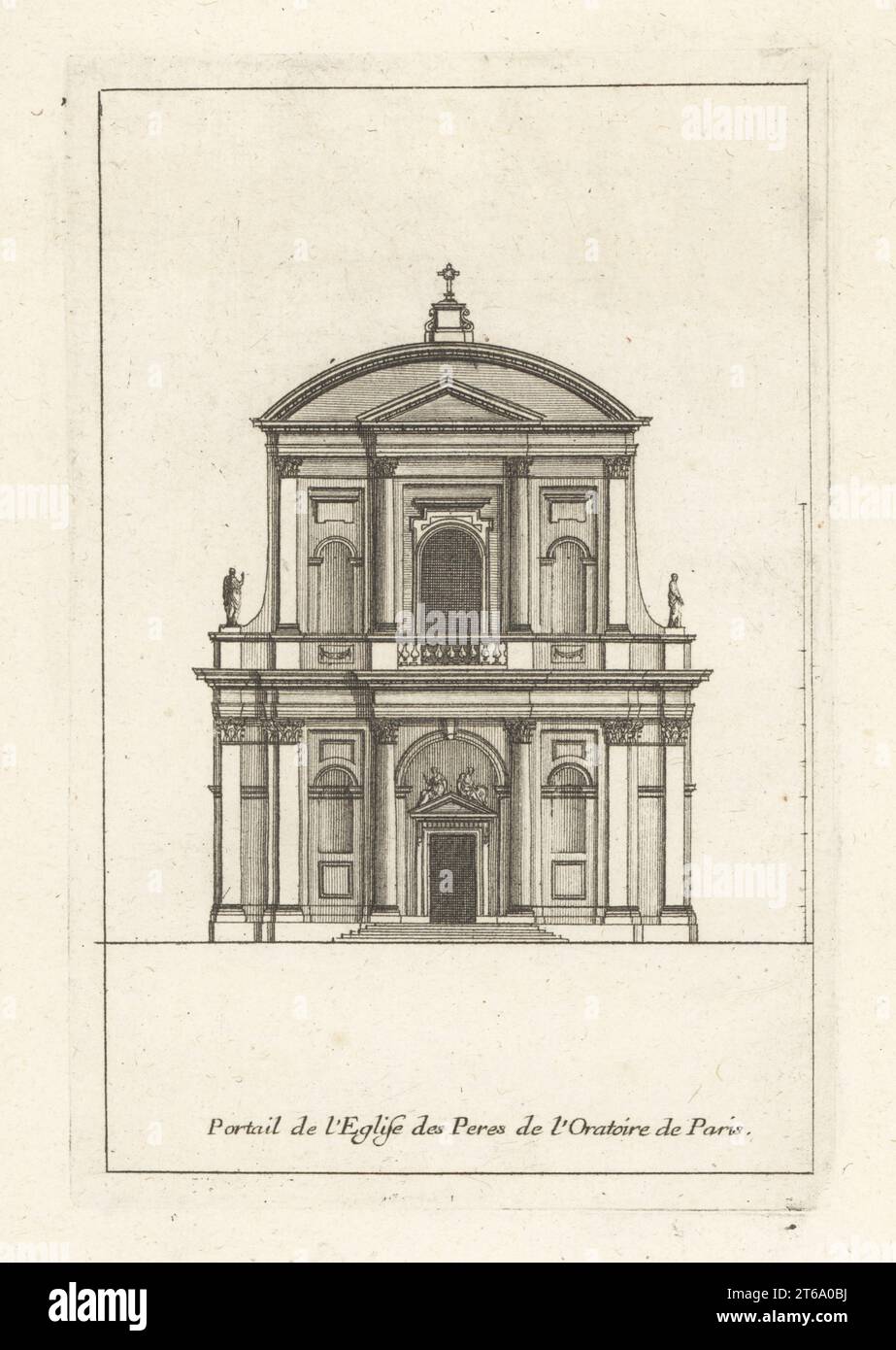 Front of the Church of the Oratoire du Louvre, as originally designed ...