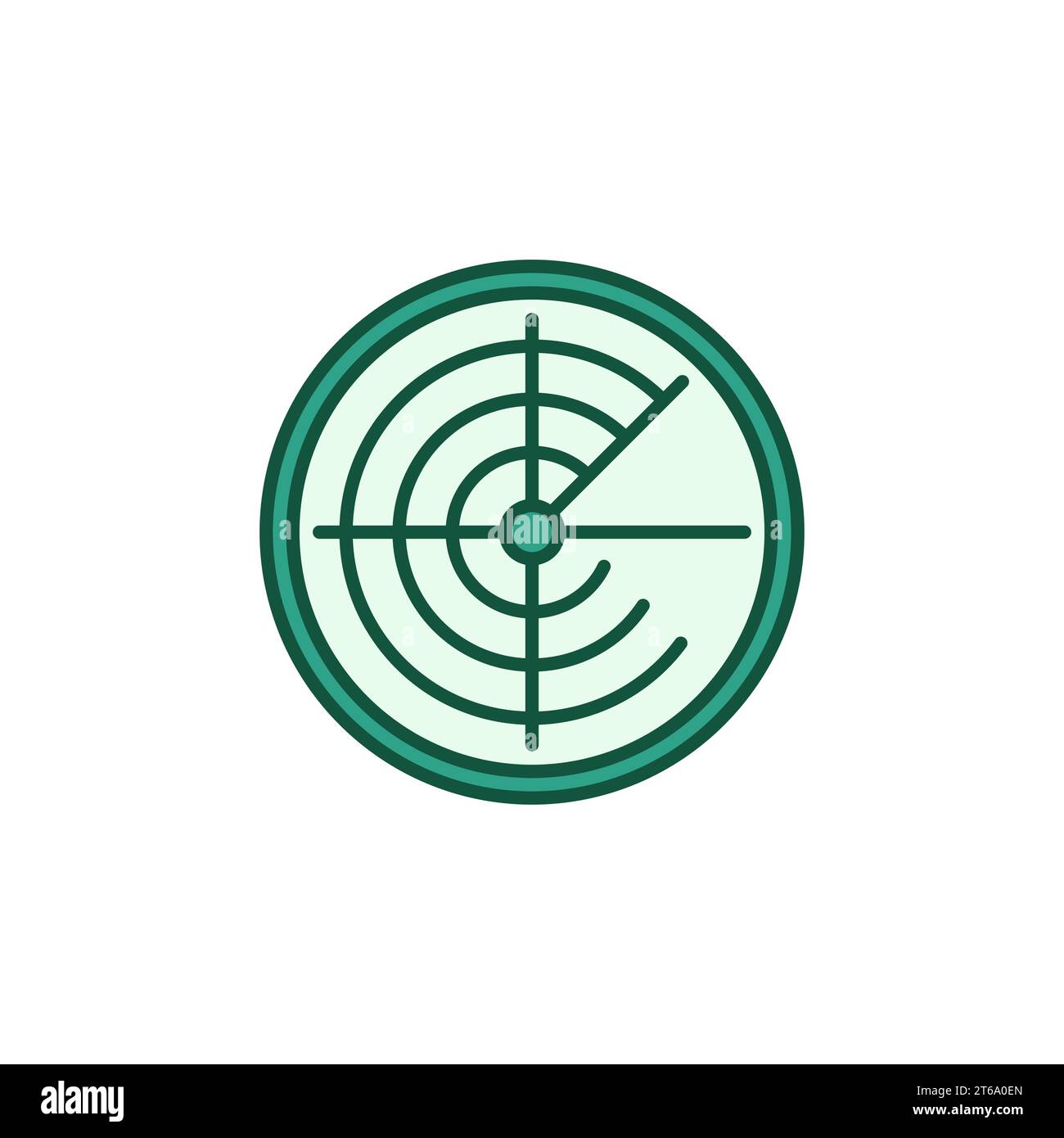Vector Radar Display concept round green icon or symbol Stock Vector ...