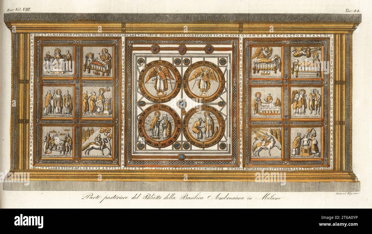 Rear of the antependium of the altar in the Basilica di SantAmbrogio ...