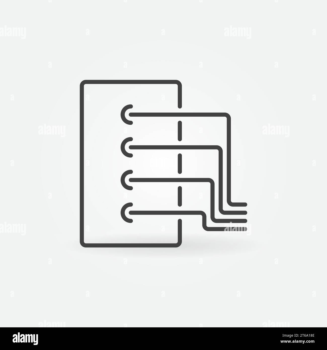 Buffer tank vector concept minimal outline icon or symbol Stock Vector ...