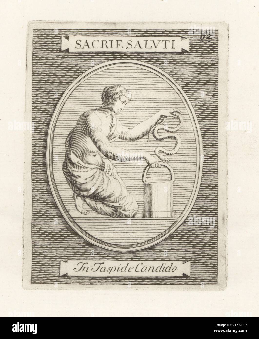 A priestess making a sacrifice to health and hygiene. Etruscan woman ...