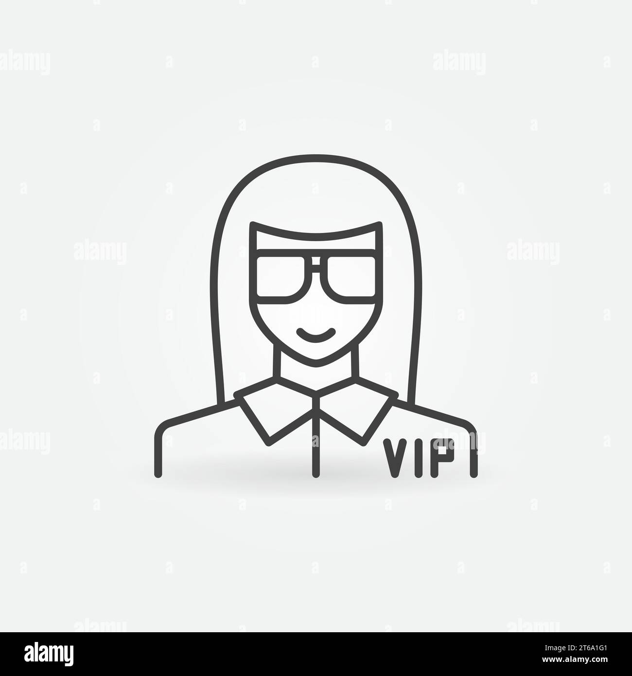 VIP Woman vector icon or sign in thin line style Stock Vector Image ...