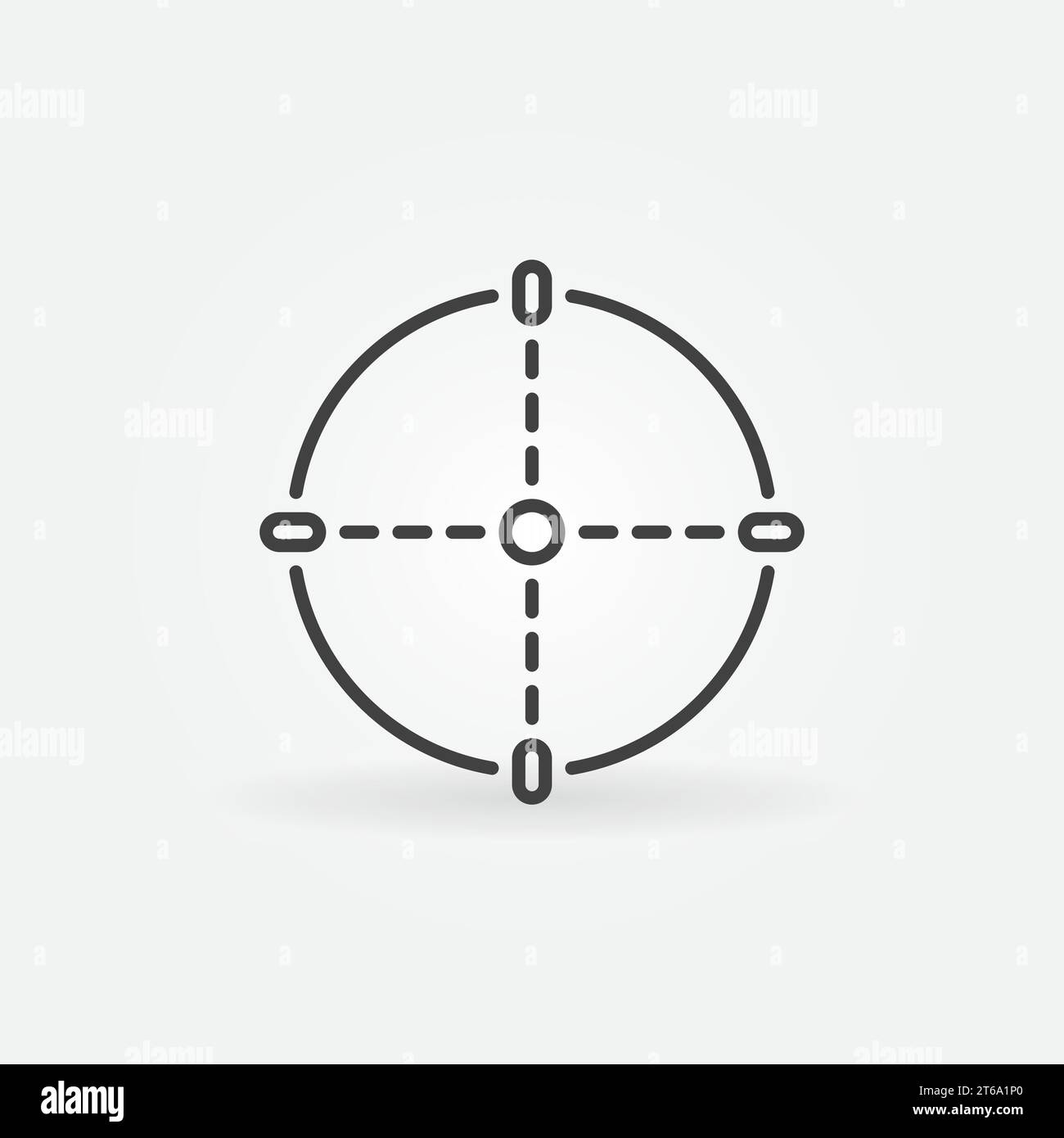 Aim or Crosshair outline icon. Target vector concept linear symbol ...