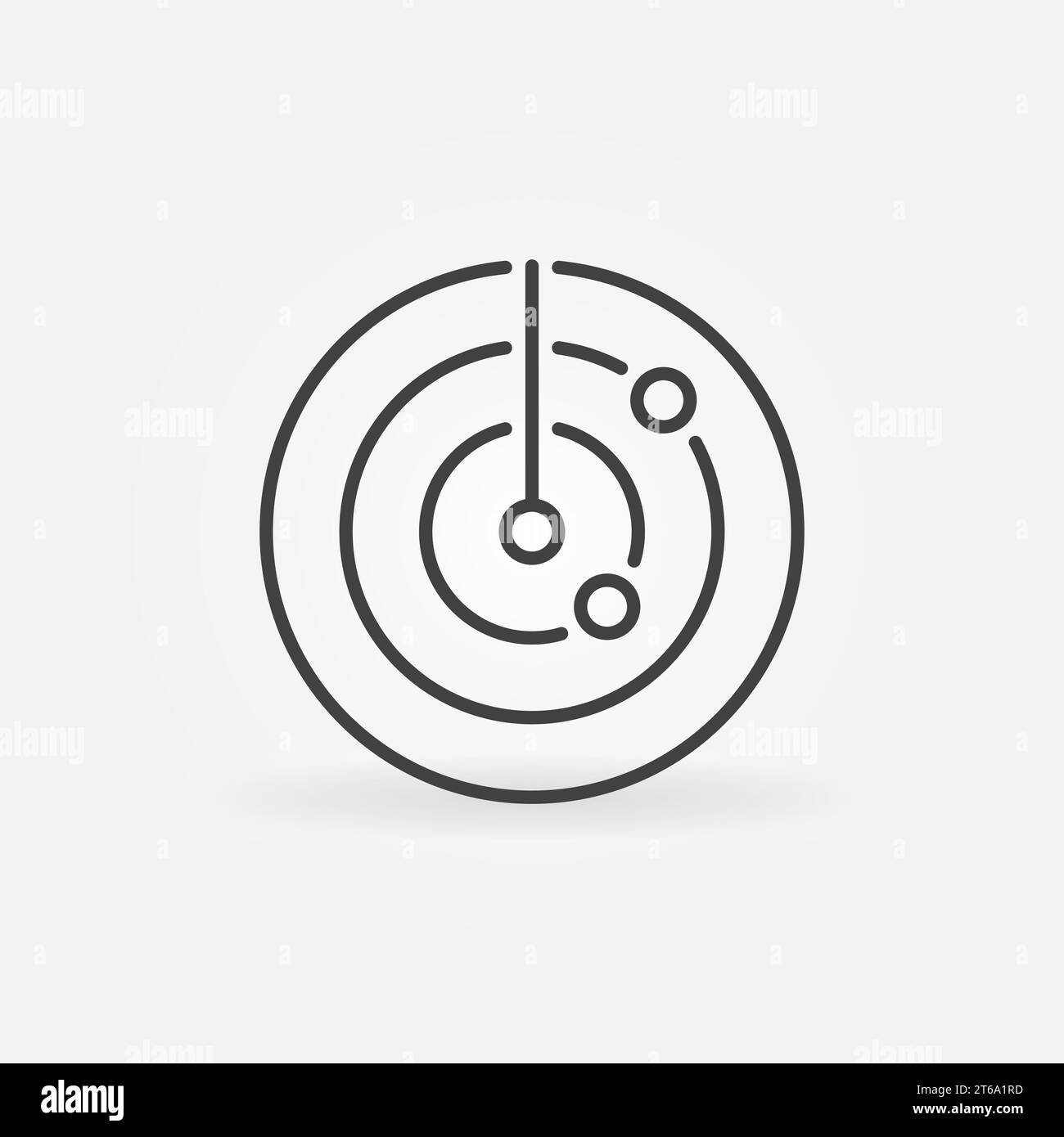 Radar Circle vector concept round icon or sign in outline style Stock ...