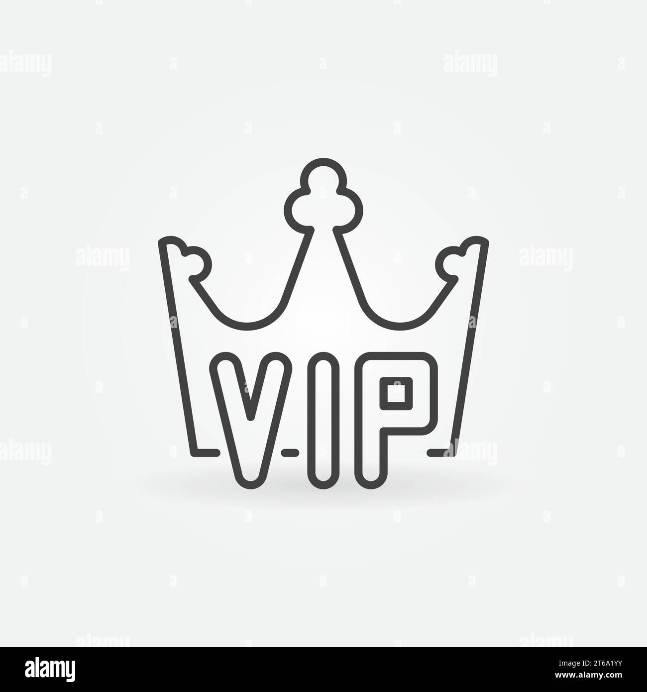 VIP crown linear concept vector icon or logo Stock Vector Image & Art ...