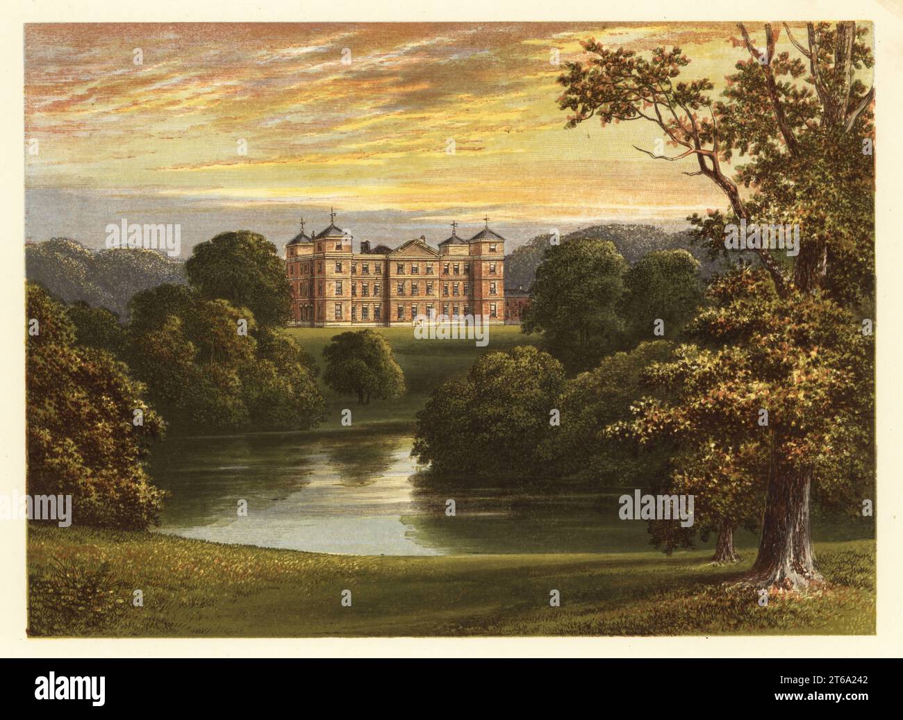 Kimberley Hall, Norfolk, England. Built in 1712 with central block and ...