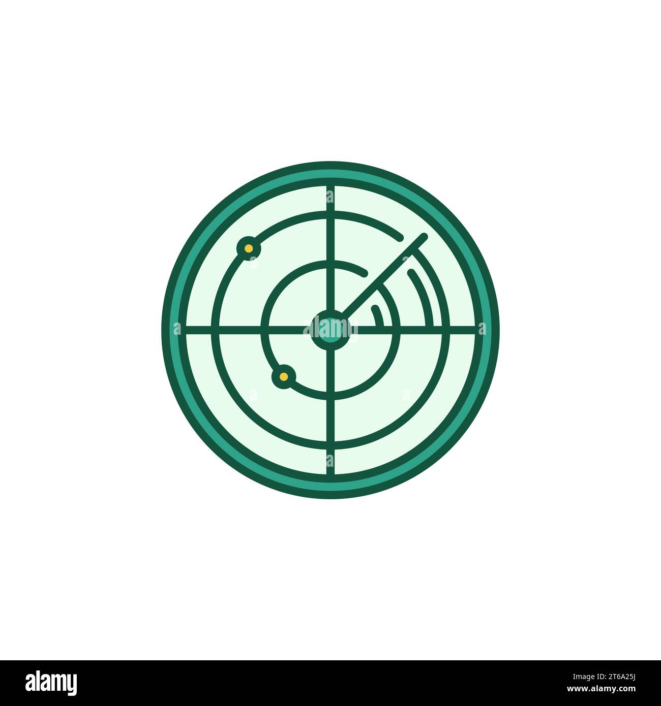 Radar Cyber Security vector concept round colored icon or symbol Stock ...