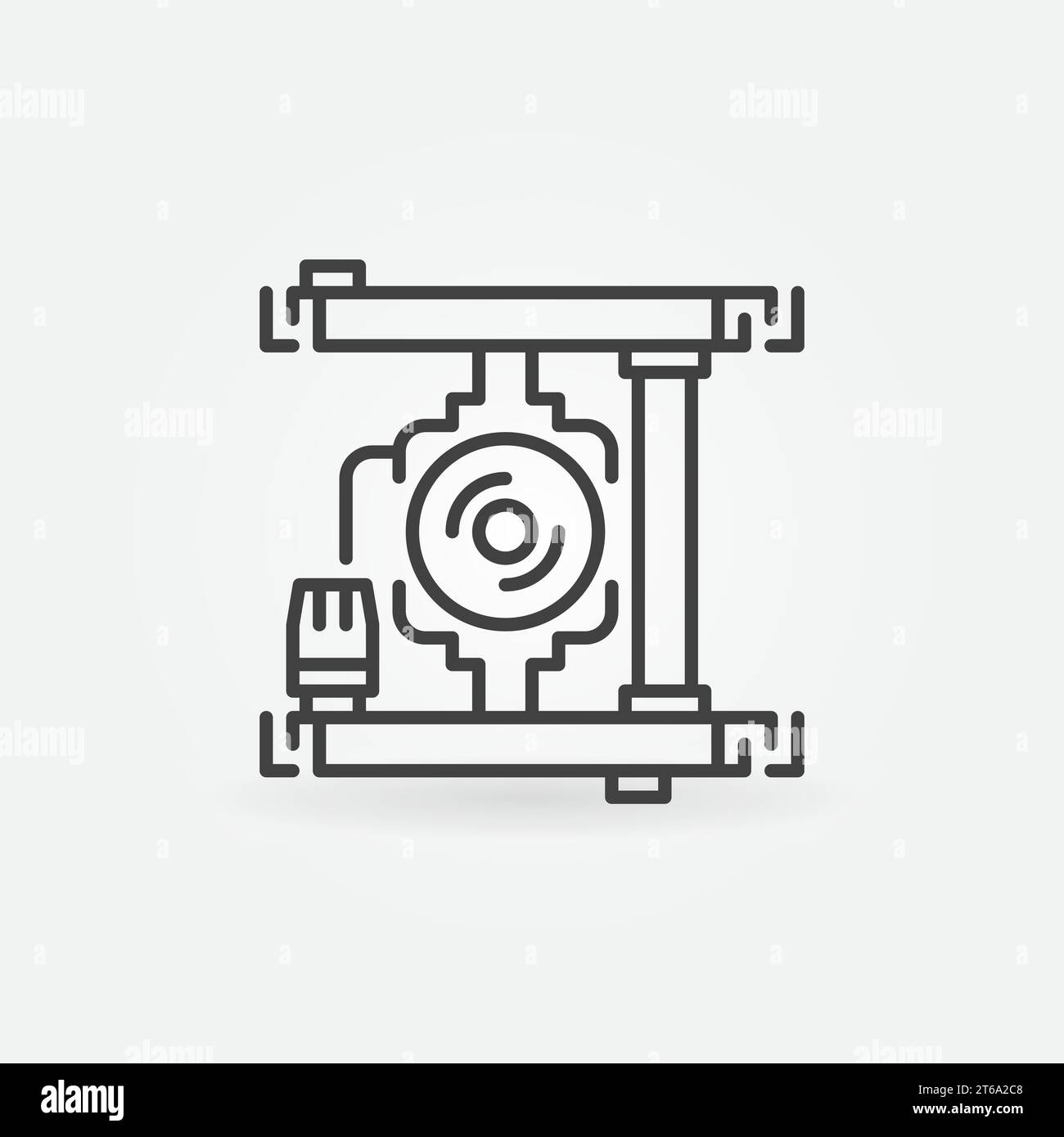 Pump Mixing Unit vector concept icon or symbol in outline style Stock ...
