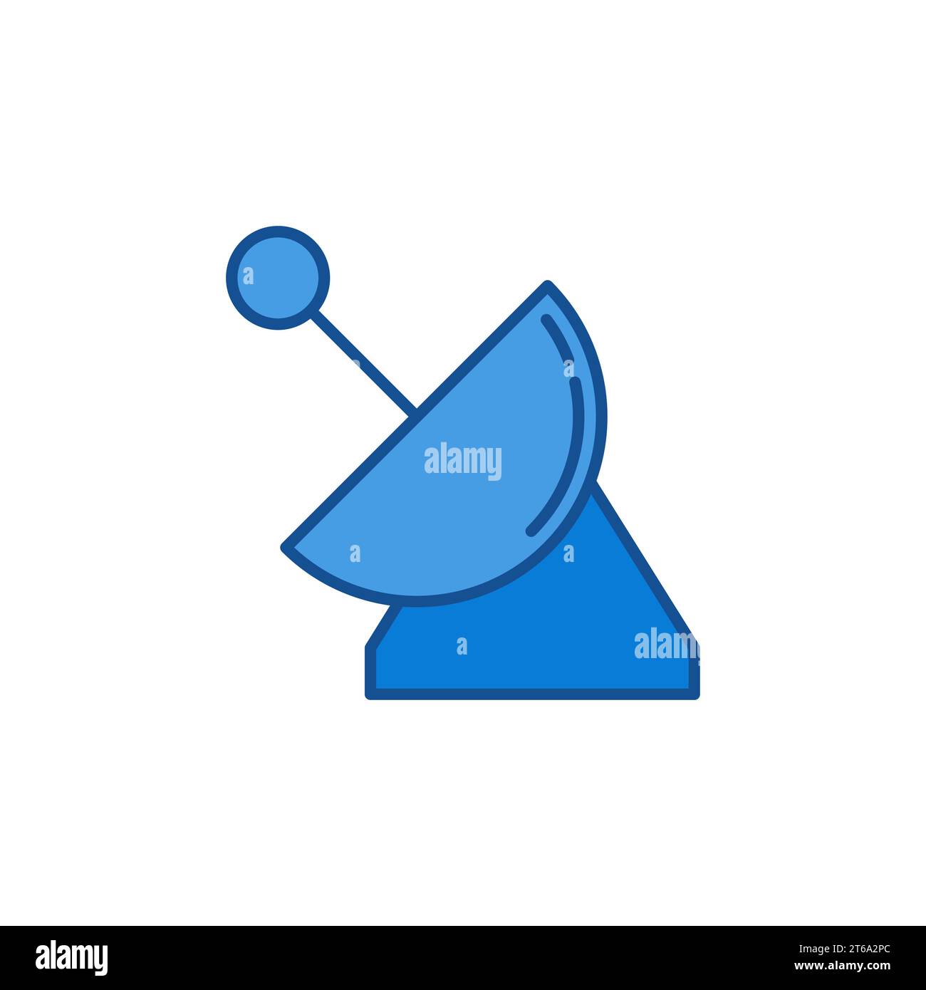Satellite Antenna Tower vector concept blue modern icon or symbol Stock ...