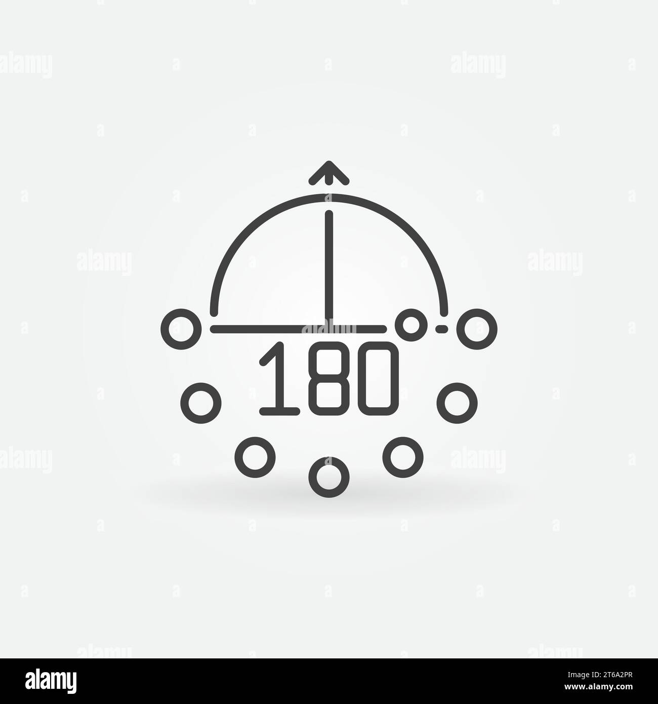 180-degrees angle linear vector concept minimal icon or logo element ...