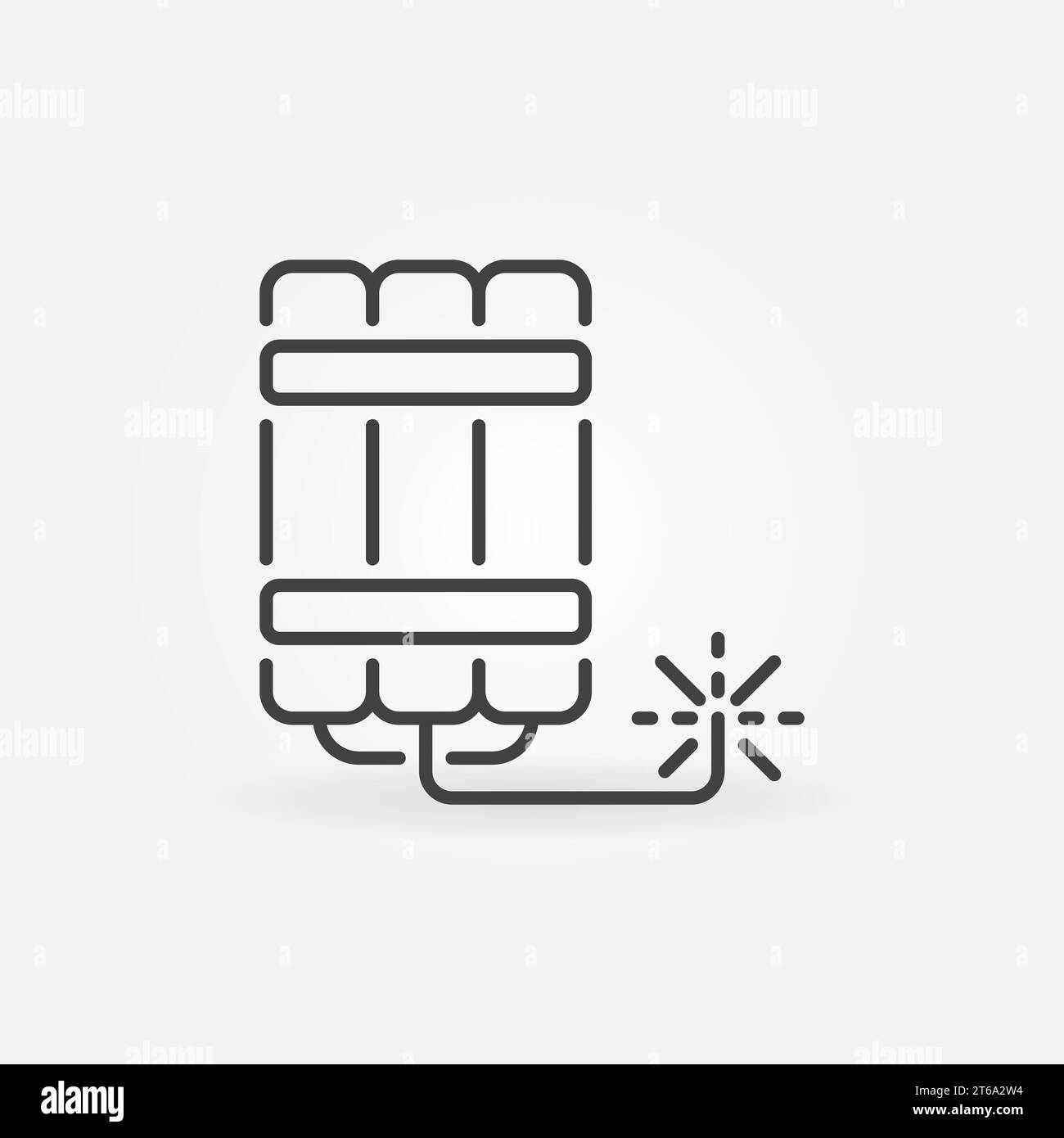 Dynamite vector concept minimal icon or symbol in thin line style Stock ...