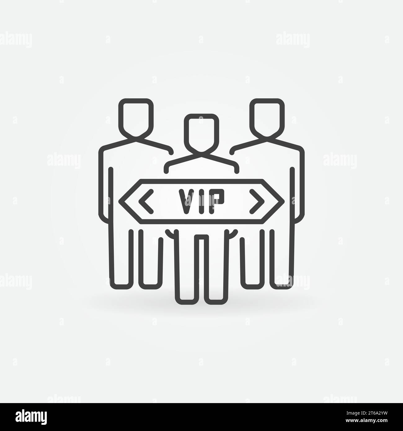 VIP people vector concept icon or symbol in thin line style Stock ...
