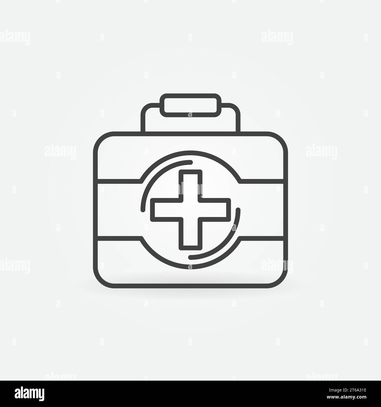 First Aid Kit outline icon. Medical Bag vector concept line symbol ...