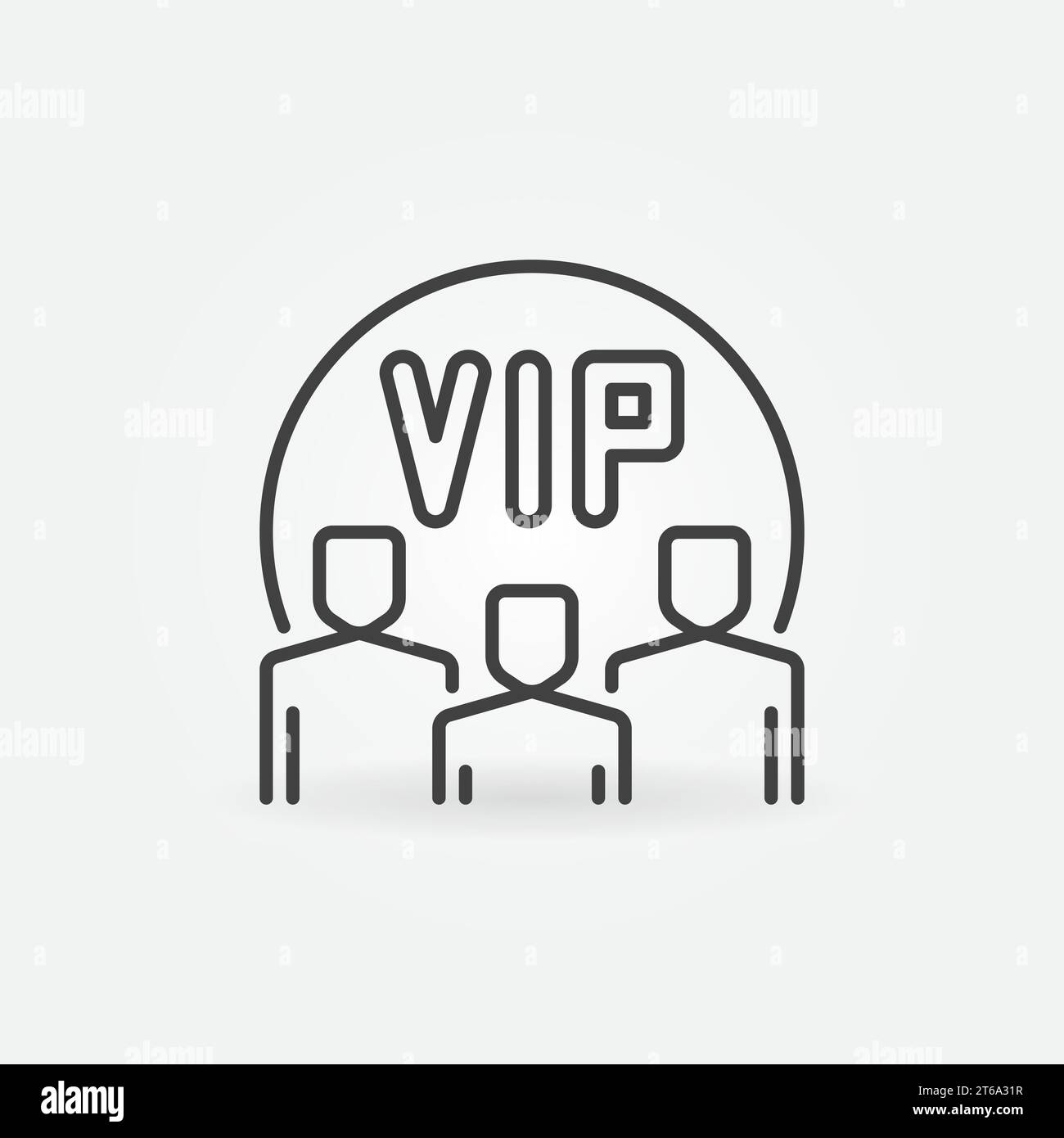 VIP People vector icon or symbol in thin line style Stock Vector Image ...