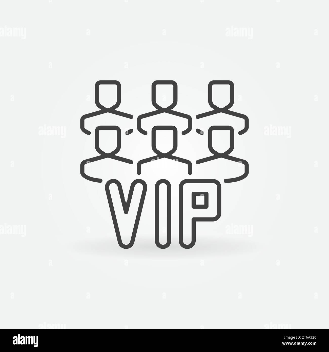 VIP people outline vector minimal icon or symbol Stock Vector Image ...