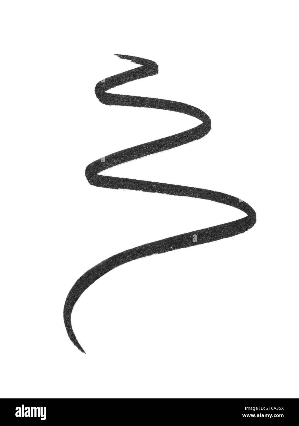 Black liquid eyeliner strokes stroke isolated on white background ...