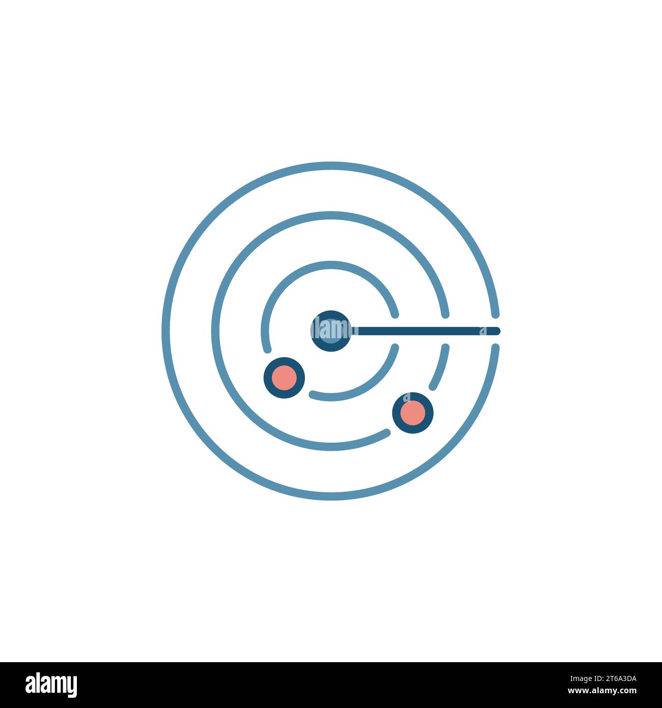 Radar Circle vector concept round colored icon or design element Stock ...