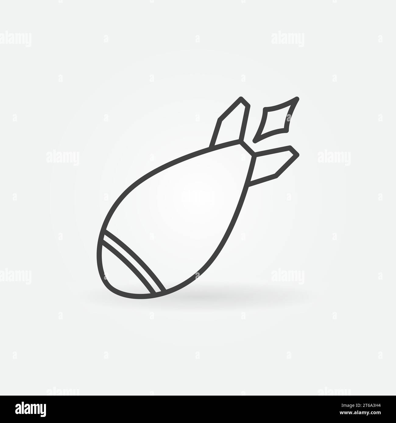 Nuke outline icon - vector nuclear weapon concept symbol in thin line ...