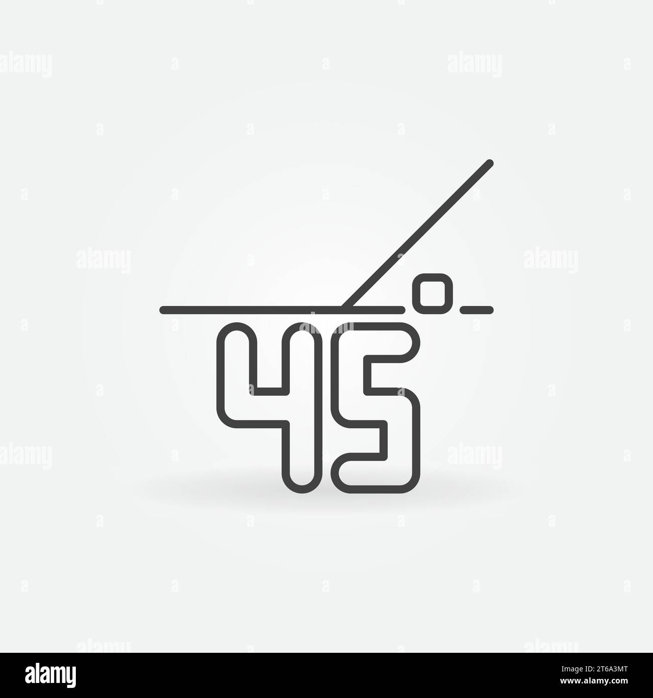 45-degrees linear vector concept icon or design element Stock Vector ...