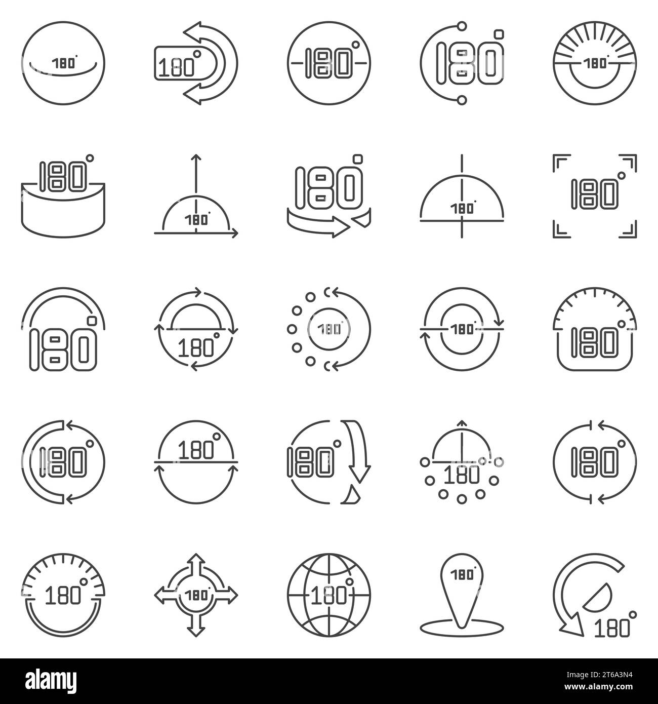 180 degrees angle Stock Vector Images - Alamy