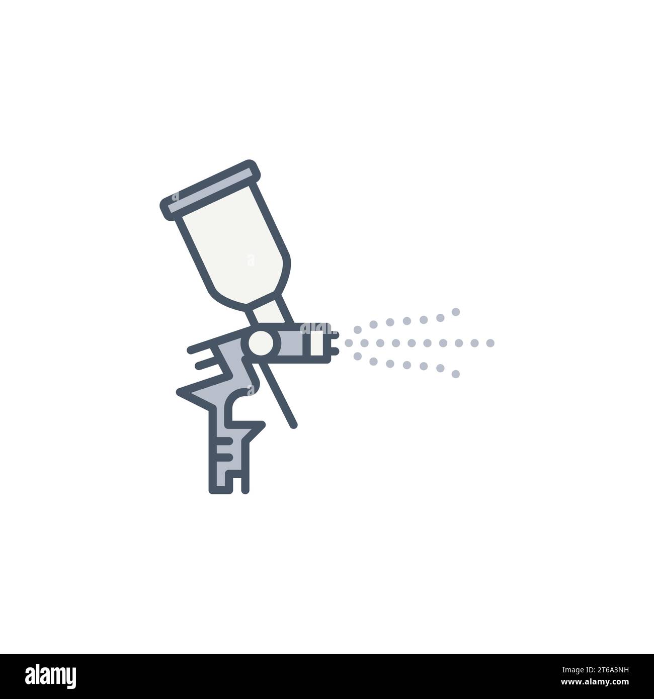 Paint Spray Gun colored icon - vector Auto Body Painting concept ...