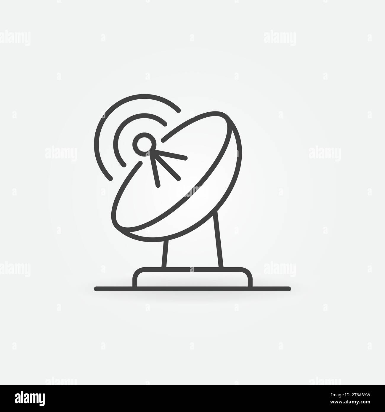 Parabolic Antenna vector concept icon or symbol in thin line style ...