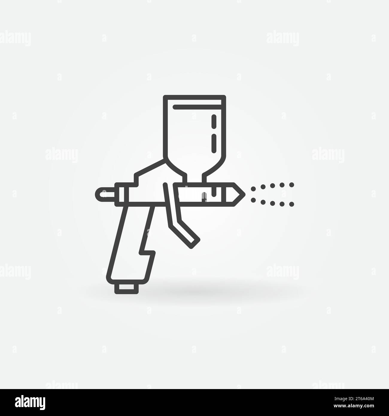 Vector Spray Paint Gun outline concept minimal icon or design element ...