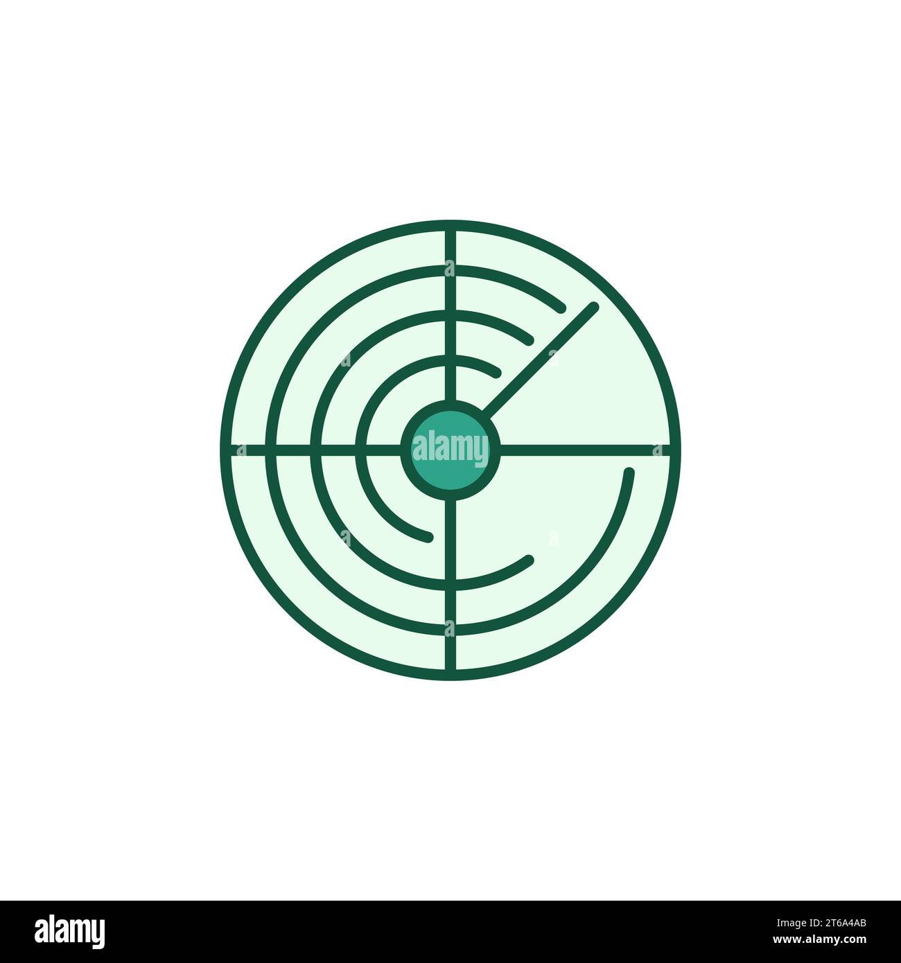 Radar simple vector concept round colored icon or design element Stock ...