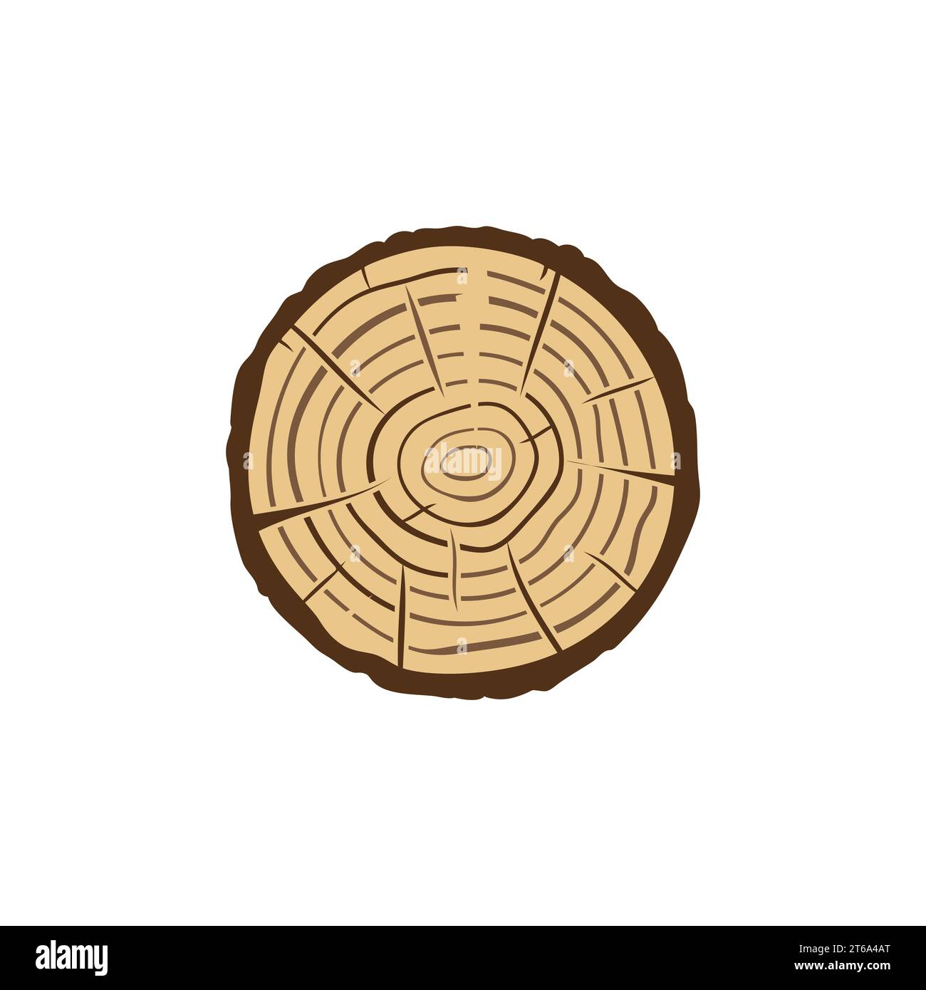 Trunk Slice with Tree Growth Rings creative icon. Trunk Cross Section ...