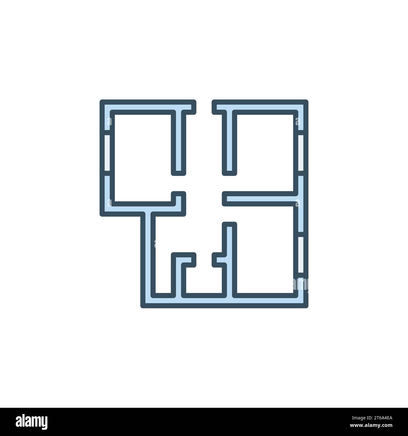 House Plan vector blue icon - Architecture Blueprint concept sign Stock ...