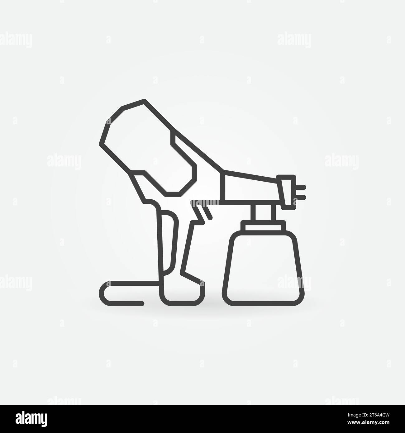 Handheld Electric Airless Sprayer Outline Vector Concept Icon Or Design