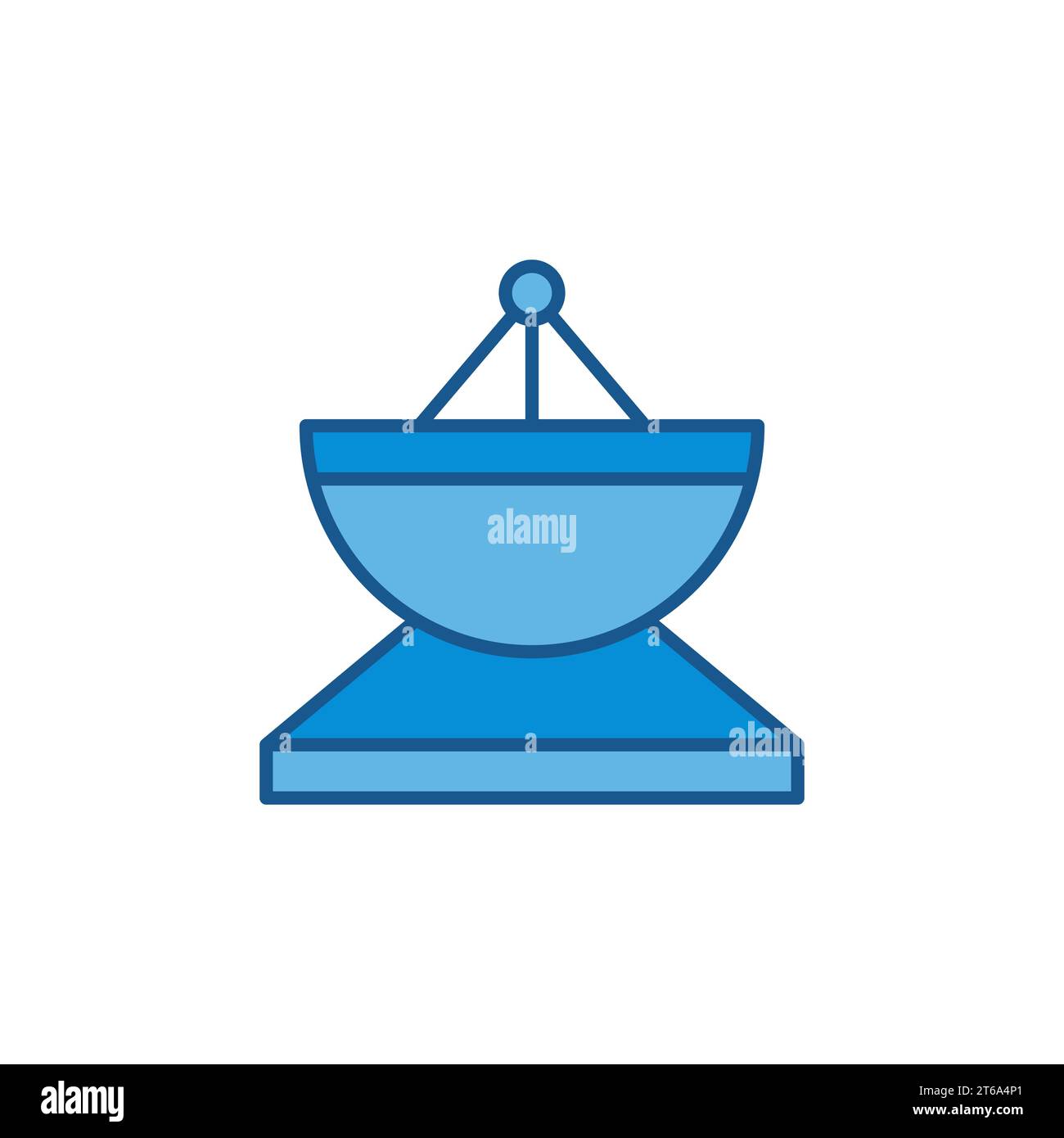 Parabolic Satellite Antenna vector concept colored icon or symbol Stock ...