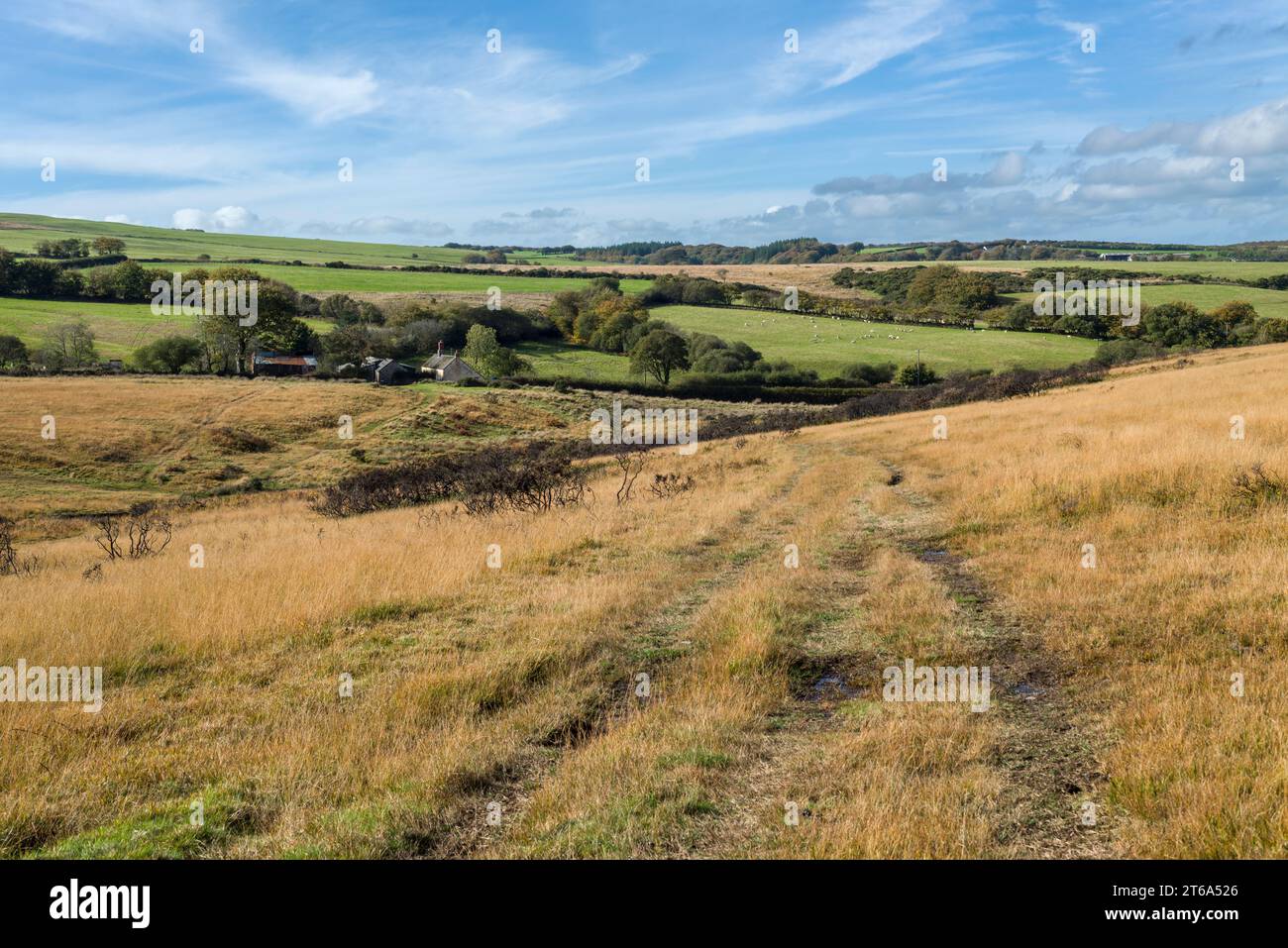 Shallowford from Ilkerton Ridge on the edge of The Chains in Exmoor ...