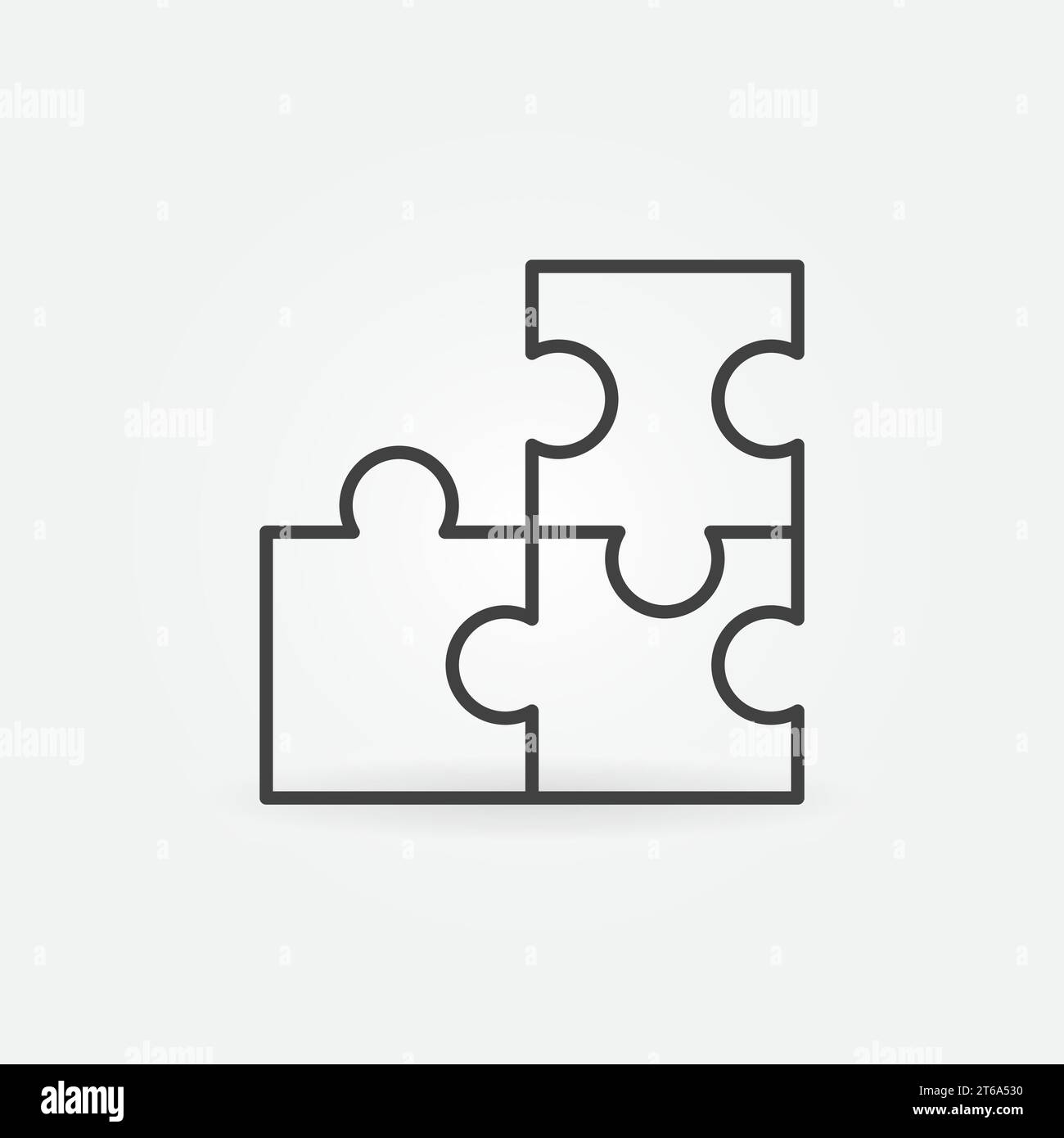 Vector Puzzle outline strategy concept icon or design element Stock ...