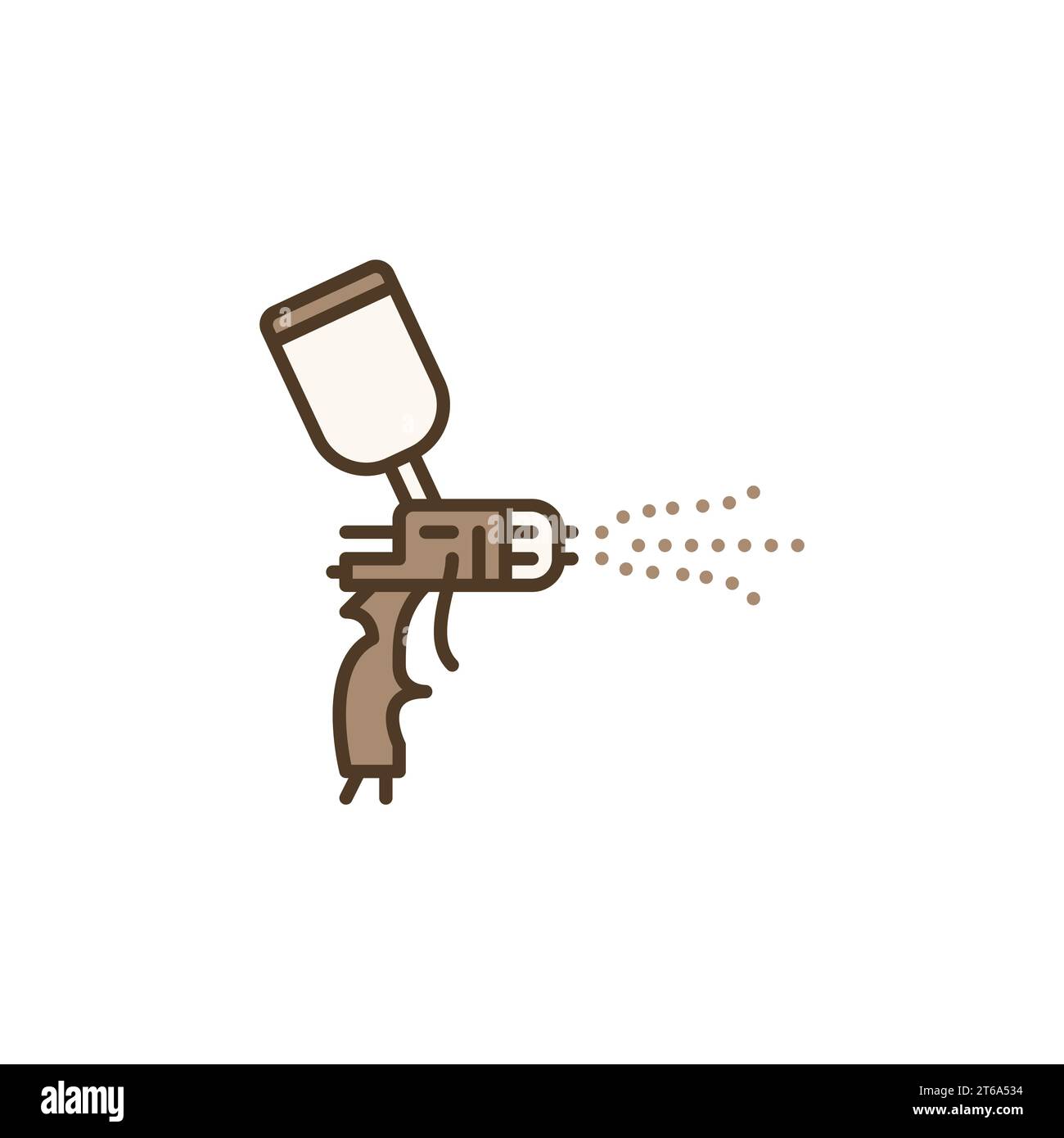 Vector Spray Gun Painting concept colored icon or design element Stock ...