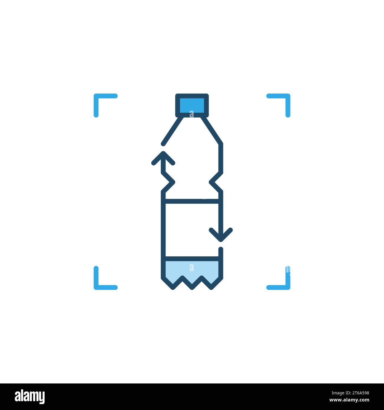 Plastic Bottle Recycling vector concept colored icon or symbol Stock ...