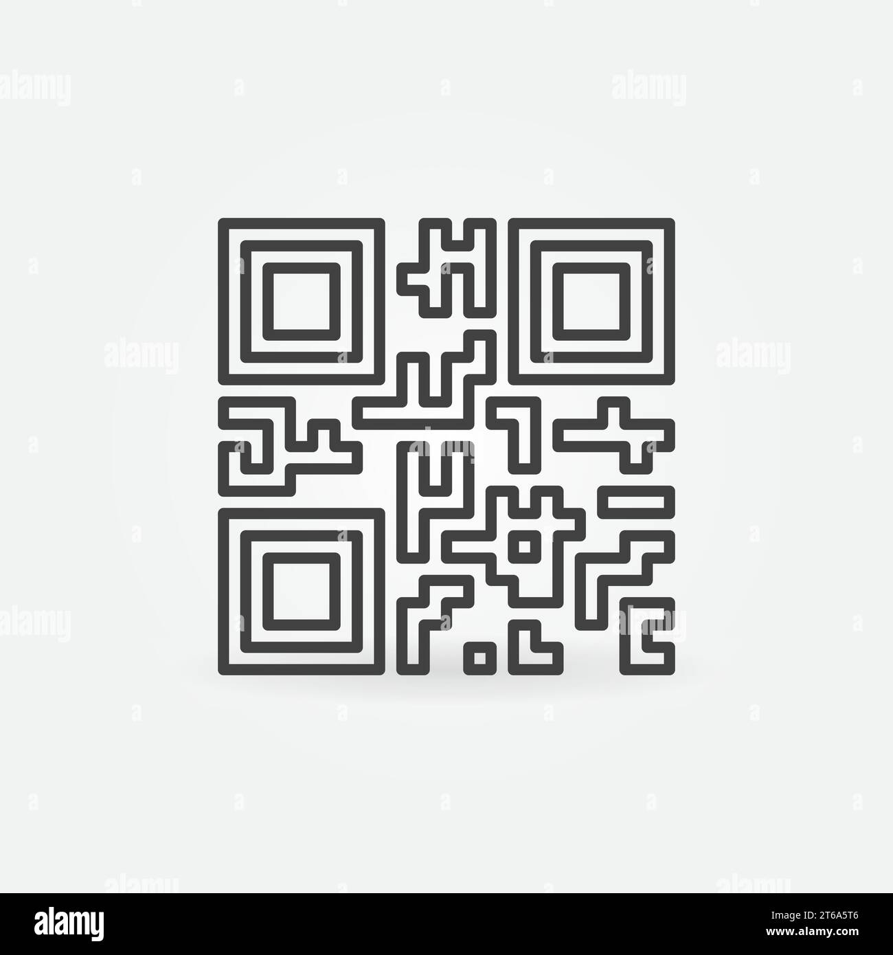 QR - Quick Response Code vector concept icon or symbol in thin line style Stock Vector Image ...