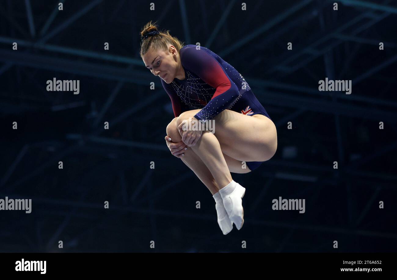 Great Britain's Isabelle Longhurst competes in the Women's Trampoline ...