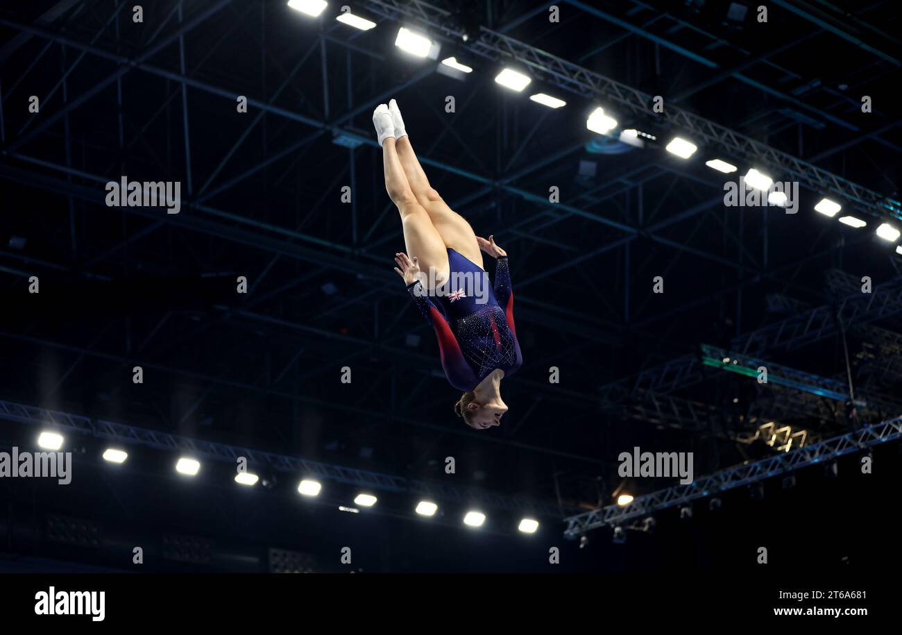Great Britain's Isabelle Longhurst competes in the Women's Trampoline ...
